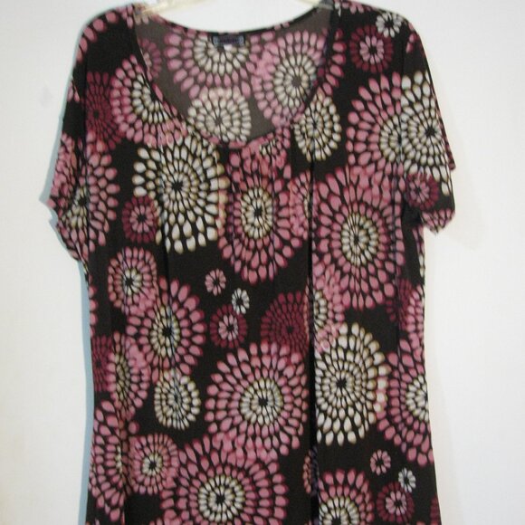Fresh Of La | Tops | Fresh Of La Blouse 3x Plus Size Brown Pink Purple ...